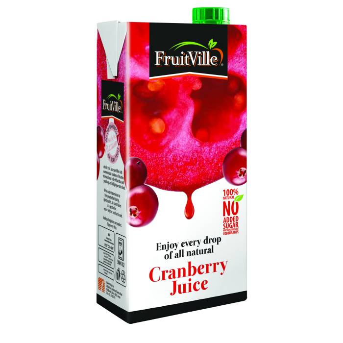 Fruitville Cranberry Juice 1Ltr (Tetra) - Raisons Distributors Ltd