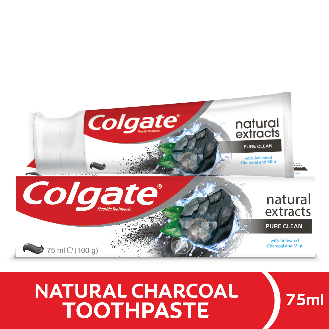 Colgate Natural Extracts Charcoal, Pure Clean Toothpaste, 75ml ...