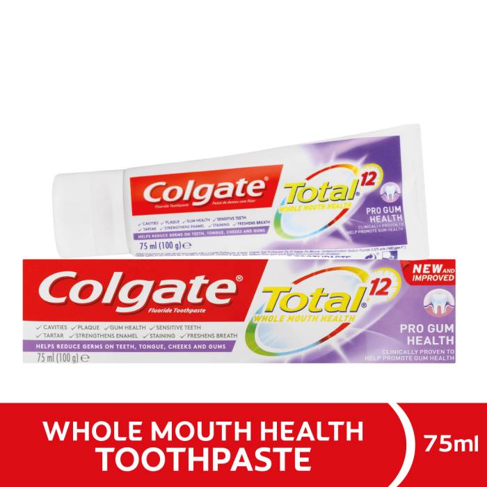 Colgate Total 12 Pro Gum Health Anti-Germ Toothpaste, 75ml - Raisons ...