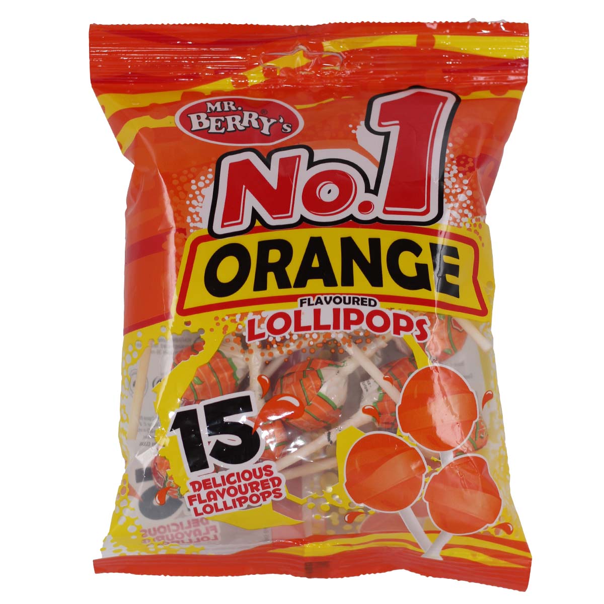 No1 Orange 15 Lollipops - Raisons Distributors Ltd