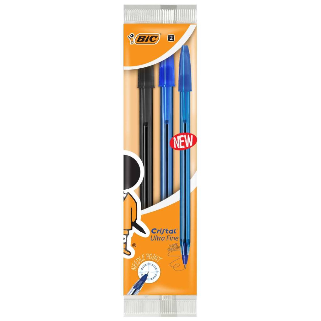 BIC Cristal Ultra Fine Black - Raisons Distributors Ltd