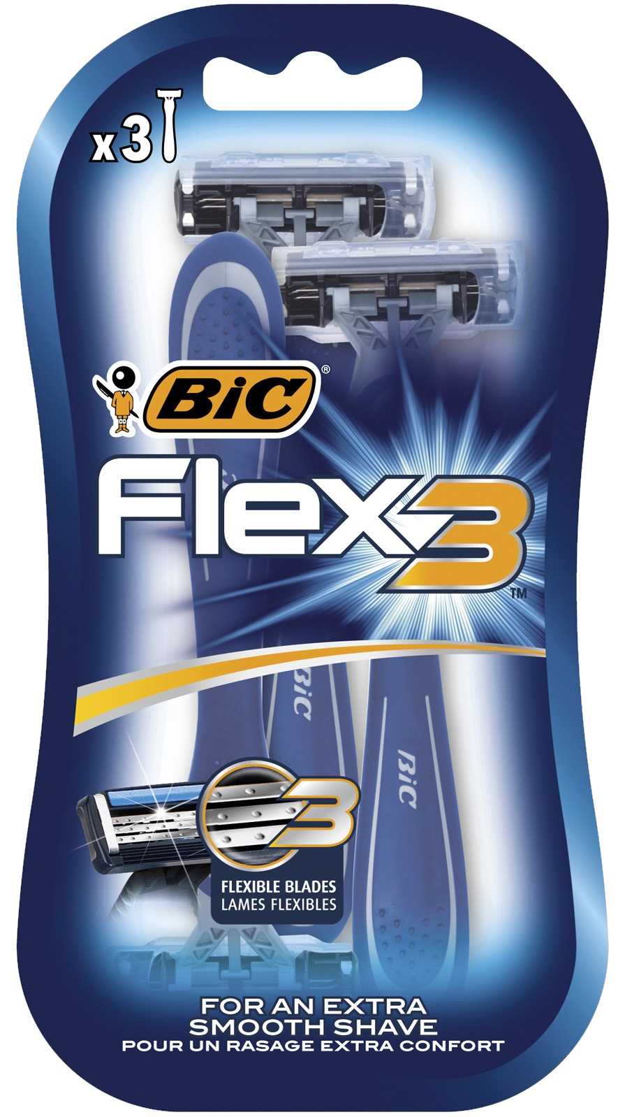 BIC Flex 3 Blister 3pc - Raisons Distributors Ltd