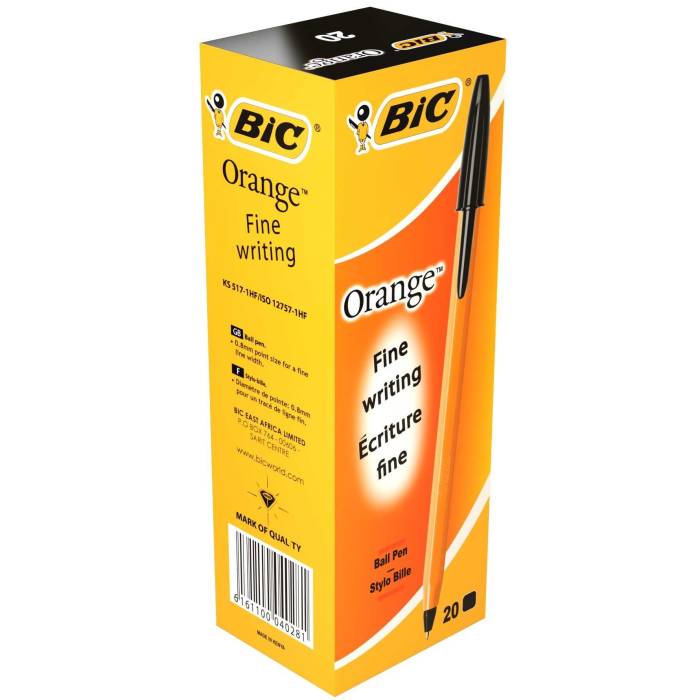 BIC Orange Fine Black Box - Raisons Distributors Ltd