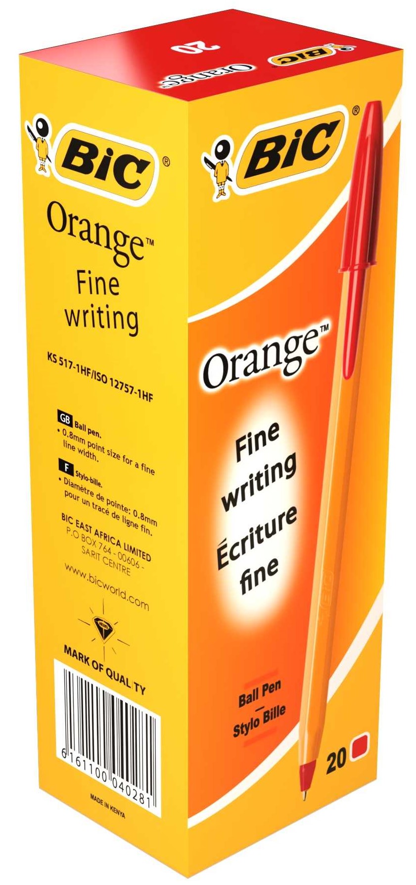 BIC Orange Fine Red Box - Raisons Distributors Ltd